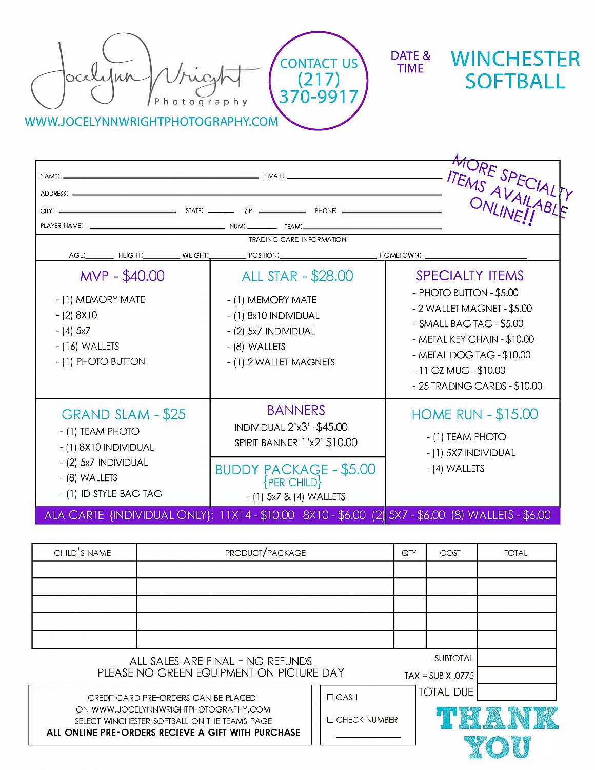 Teams - Winchester Baseball & Softball - Coach's Corner - Order Form ...